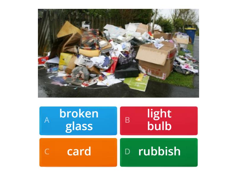 Waste and recycling - vocabulary - Quiz