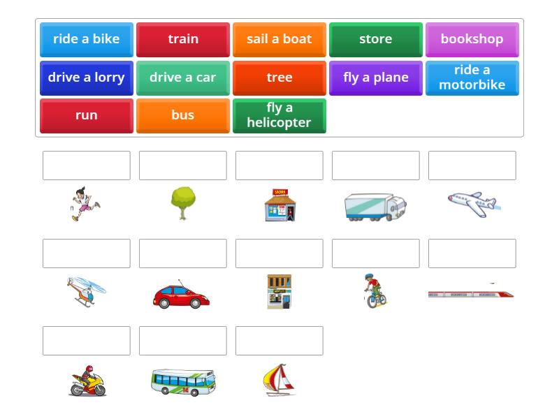 STREET vocabulary find - Match up
