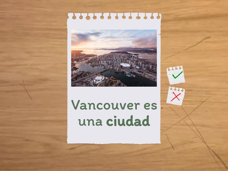 La ciudad, vocabulario 1 - Tarjetas flash