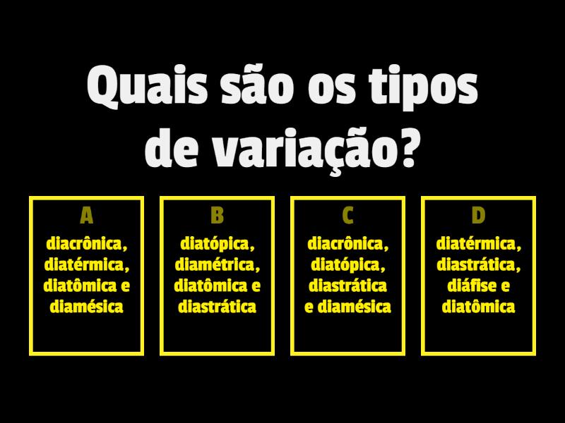 Variação linguística - Quiz
