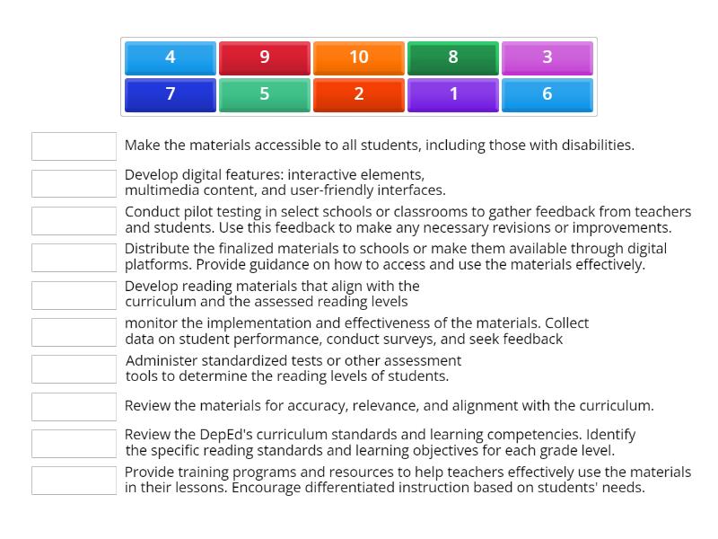 PROCESSES IN DEVELOPING LEVELLED READING MATERIALS-Padayao - Match up