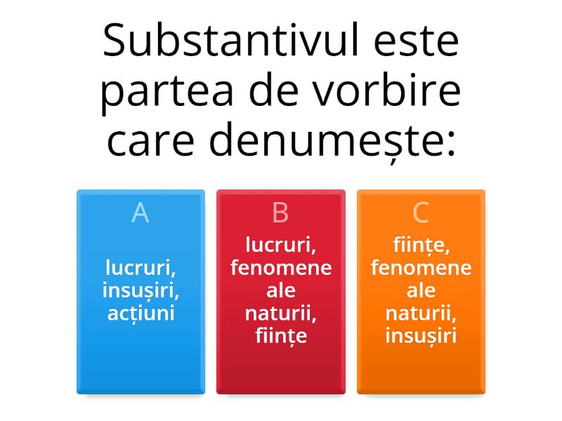 Substantivul - Cuestionario