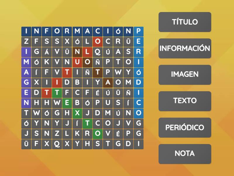 periodico - Sopa de letras