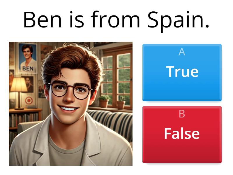 Read the conversation. Are the sentences True (T) or False (F). - Quiz