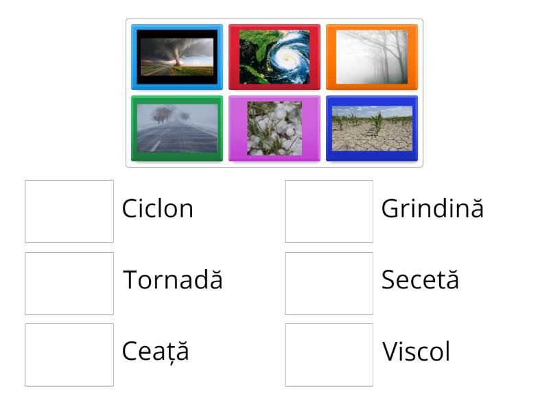 Fenomene meteorologice extreme - nivel 1 - Match up
