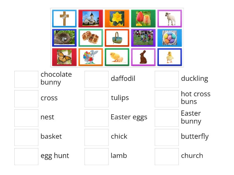 Easter Vocabulary - Match up