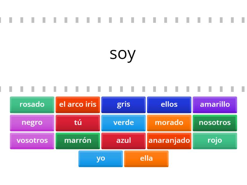 Práctica: Ser y Los Colores - Find the match