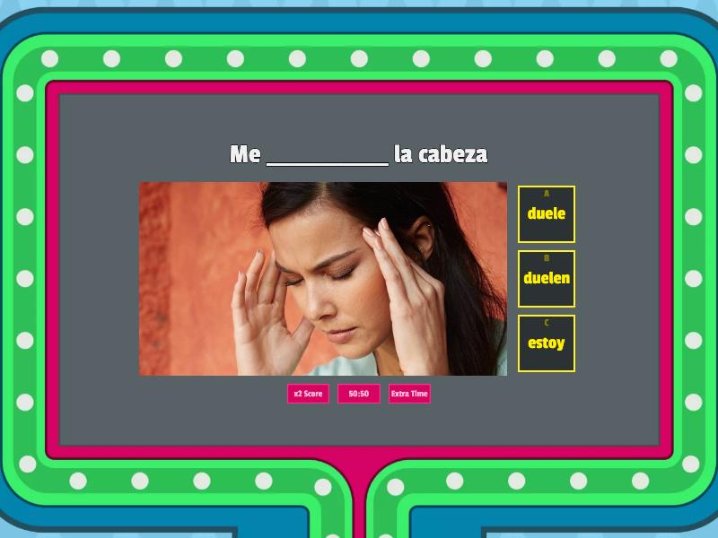 Me duele/ Me duelen - Gameshow quiz