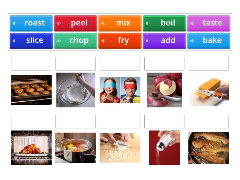 10 Common Kitchen Verbs - Match up
