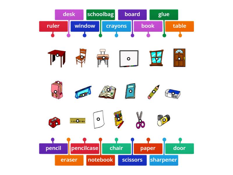 CLASSROOM OBJECTS - Labelled diagram