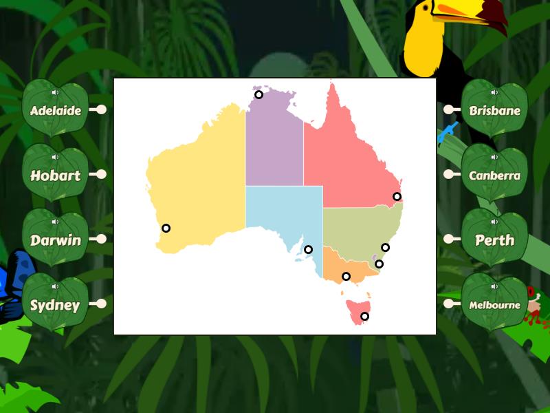 Australian capital cities - Labelled diagram