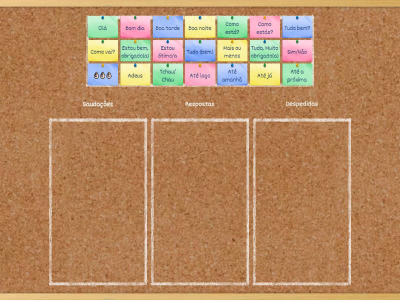 Basic greetings and introductions - Categorize