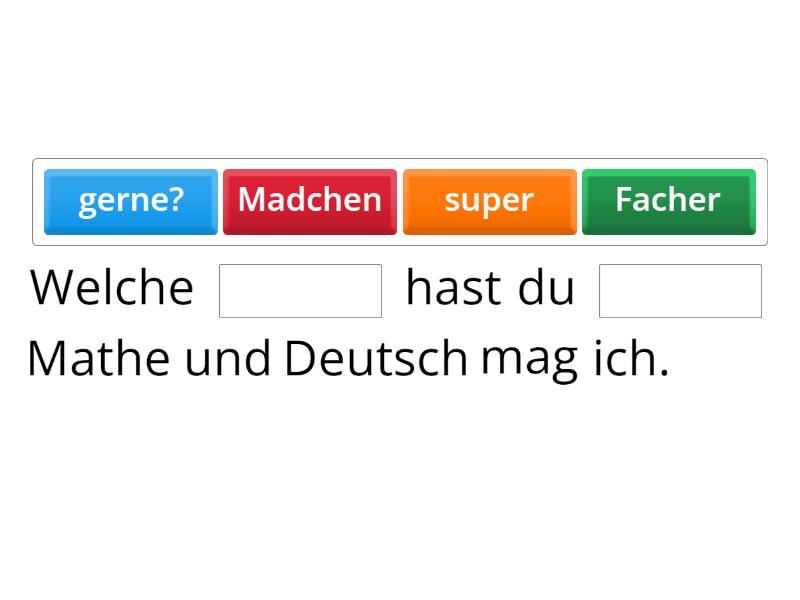 Grammatik Wiederholung 1. Marz 2024 - Missing word