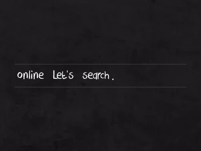 Let's serach online part 1 - Unjumble