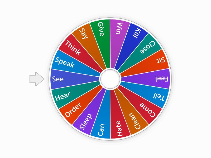 Past Simple - regular and irregular verbs - Spin the wheel