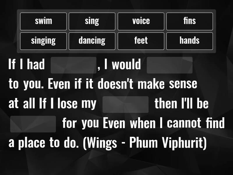 Songs - Complete the sentence