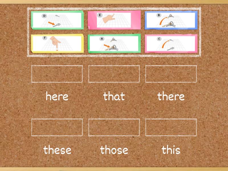 this that these those here there - Match up