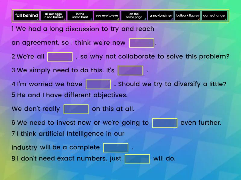 BP B2+ 2.4 Collaboration - vocabulary - Complete the sentence
