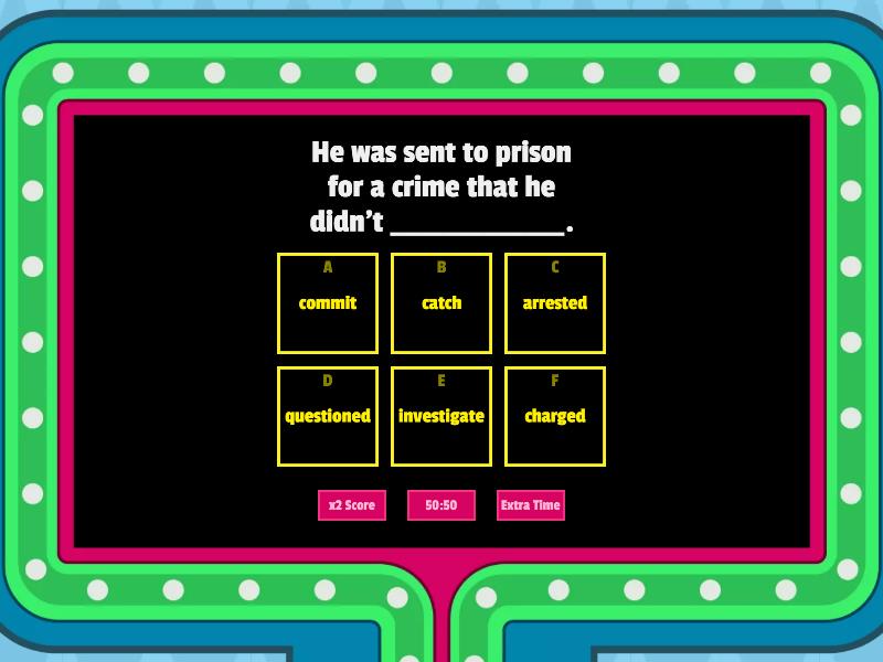 Crimes - police work verbs - Gameshow quiz
