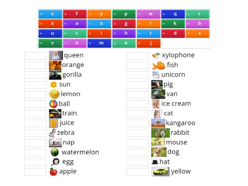 Alphabet for kids - Match up