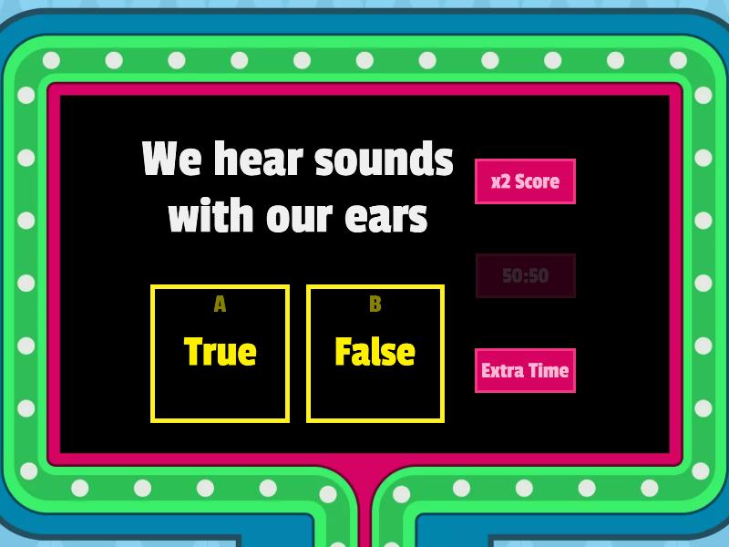 What are light and sound? True of false - Gameshow quiz