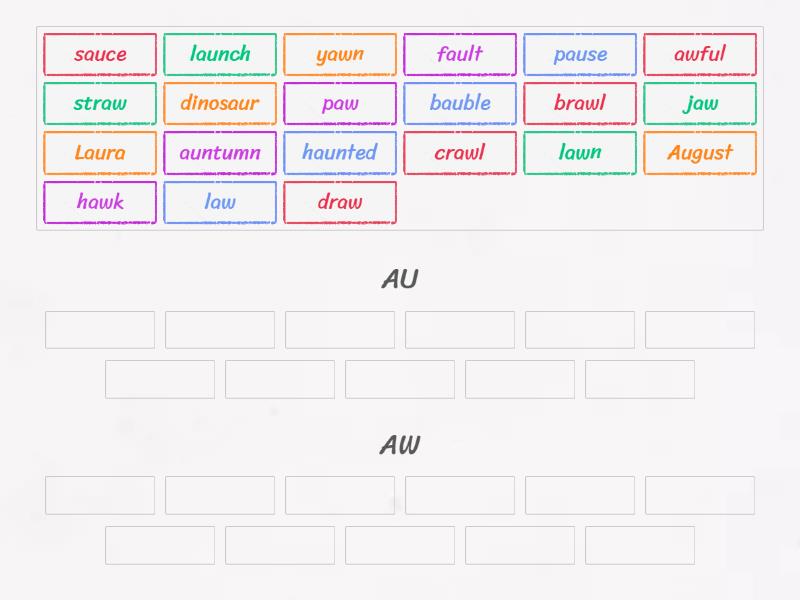 AU/AW - Group sort
