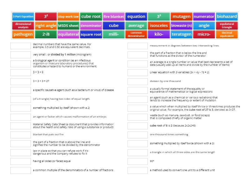 Integrated Science Module 1 (first half of vocabulary terms) - Match up