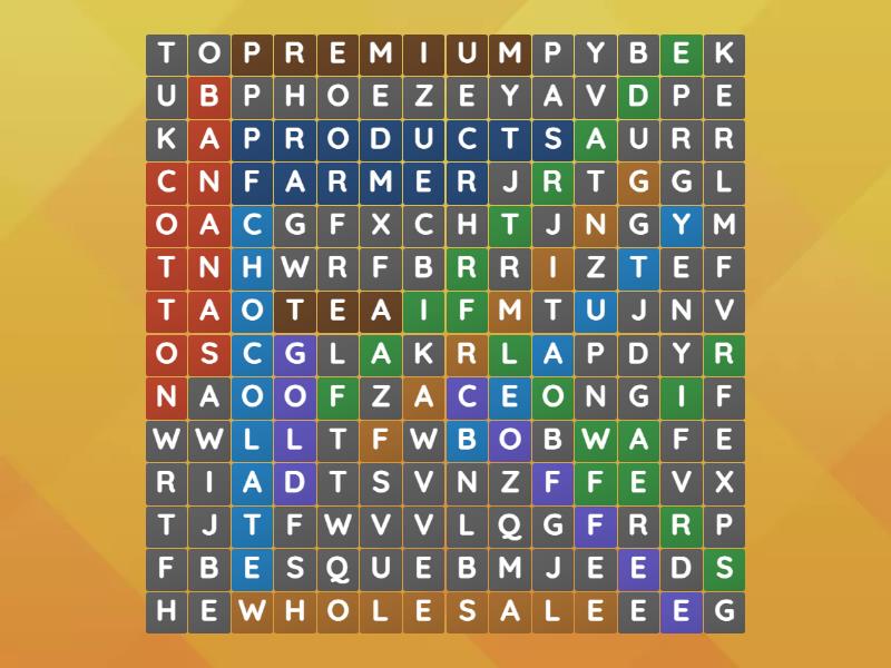 Fairtrade - Wordsearch