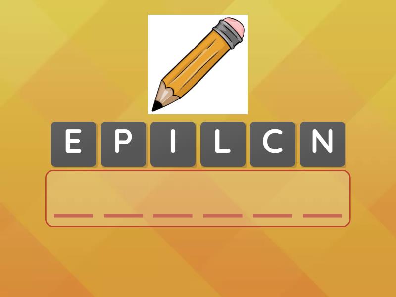 - School Objects - Anagram