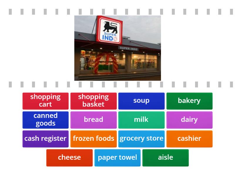 Toddler English: Grocery Store Vocabulary - Find the match