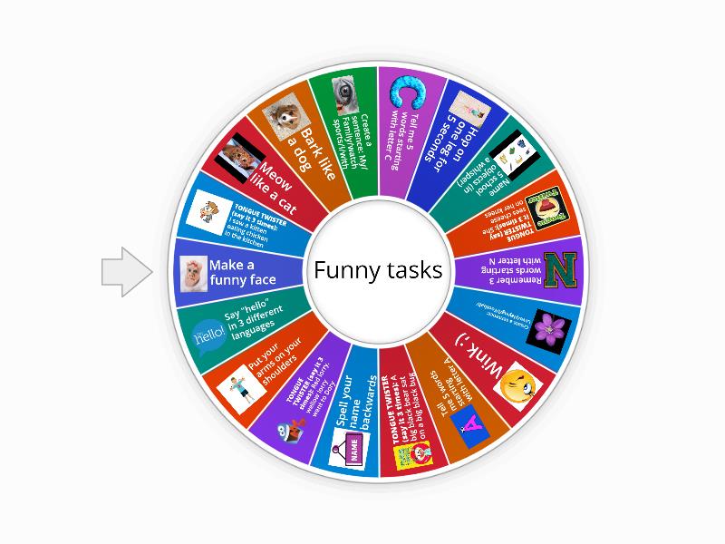 Funny tasks - Elementary - Spin the wheel