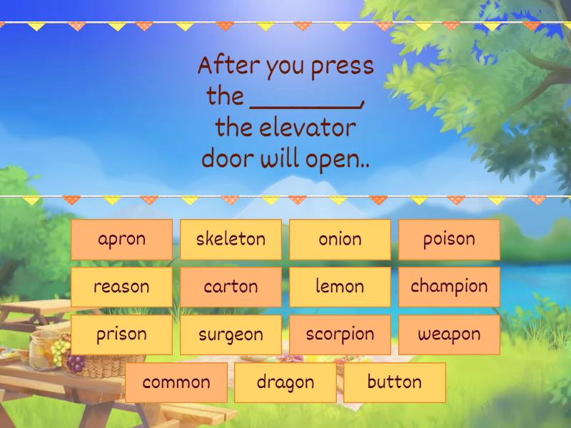 Phonics: -on_ Basic - Find the match