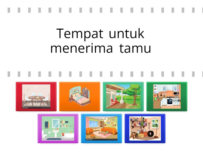 Nama-Nama Ruangan yang ada di Rumah - Find the match