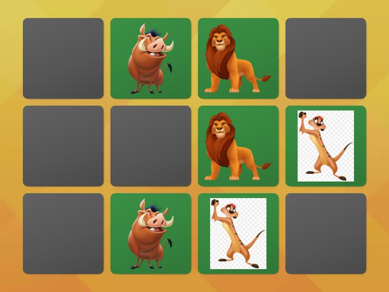 Parejas Rey Leon Matching Pairs