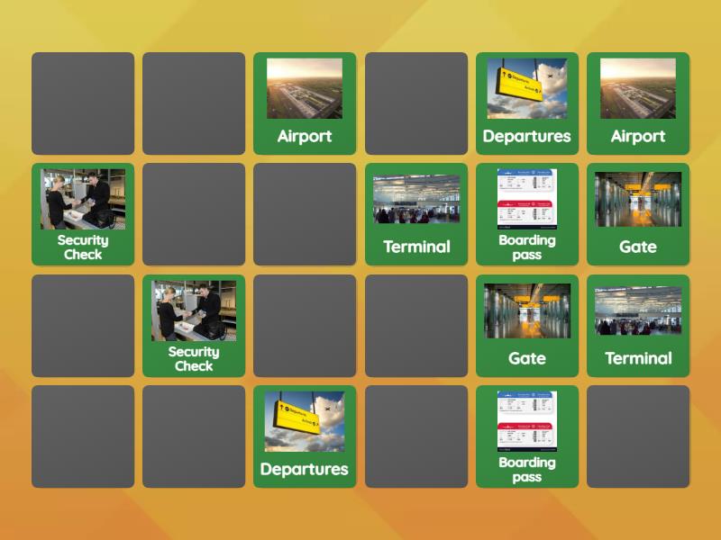 #2. At the airport - Matching pairs