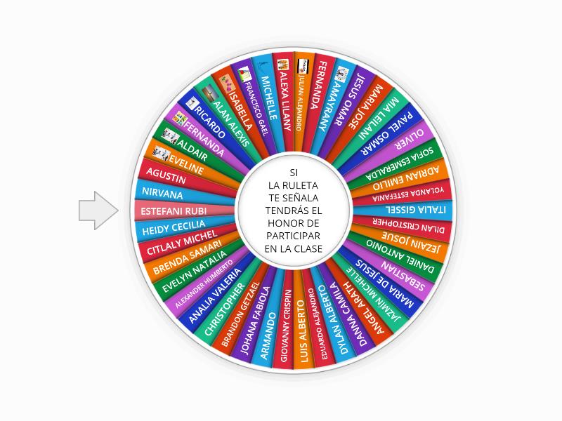 PREGUNTAS GENERADORAS DEL TEMA - Random wheel