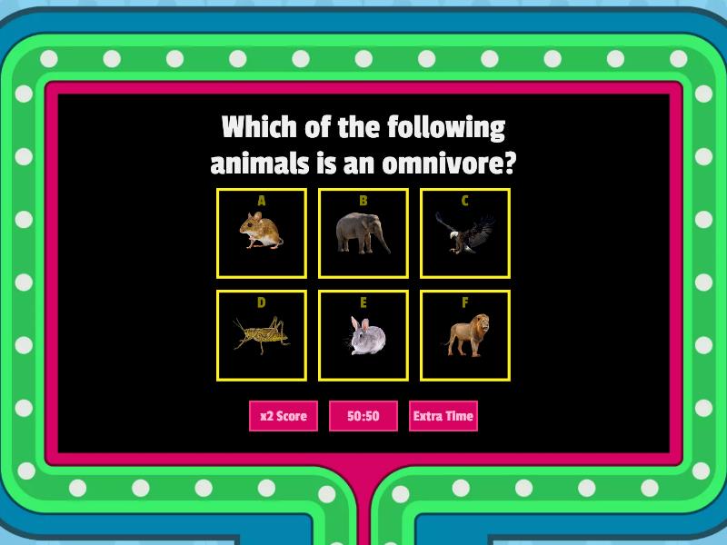 UNIT 4: Classification of Animals - Gameshow quiz