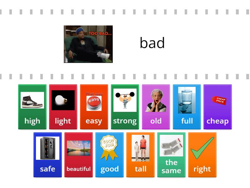 nef elementary English File. Elementary. 2B. adjectives. - Find the match