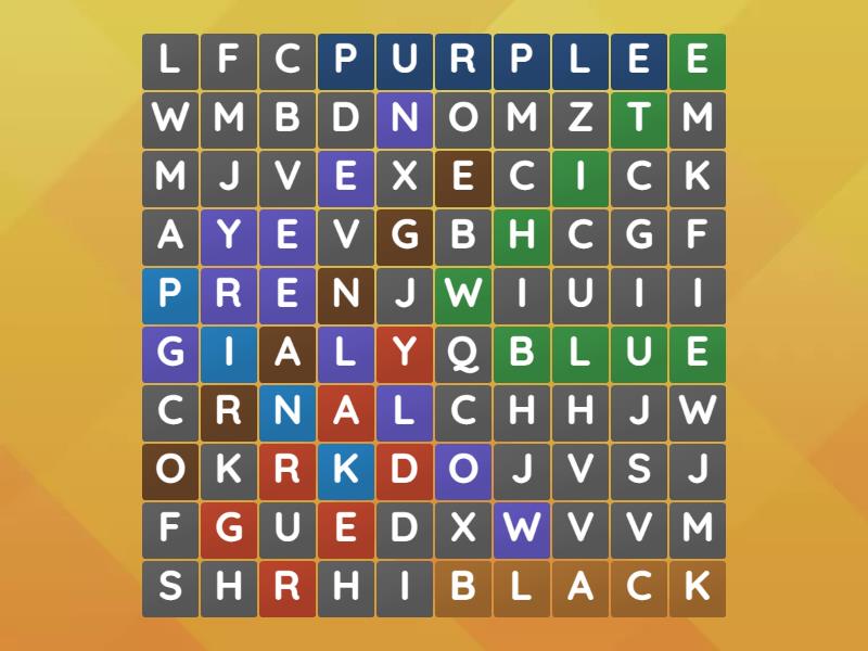 Colors - Wordsearch