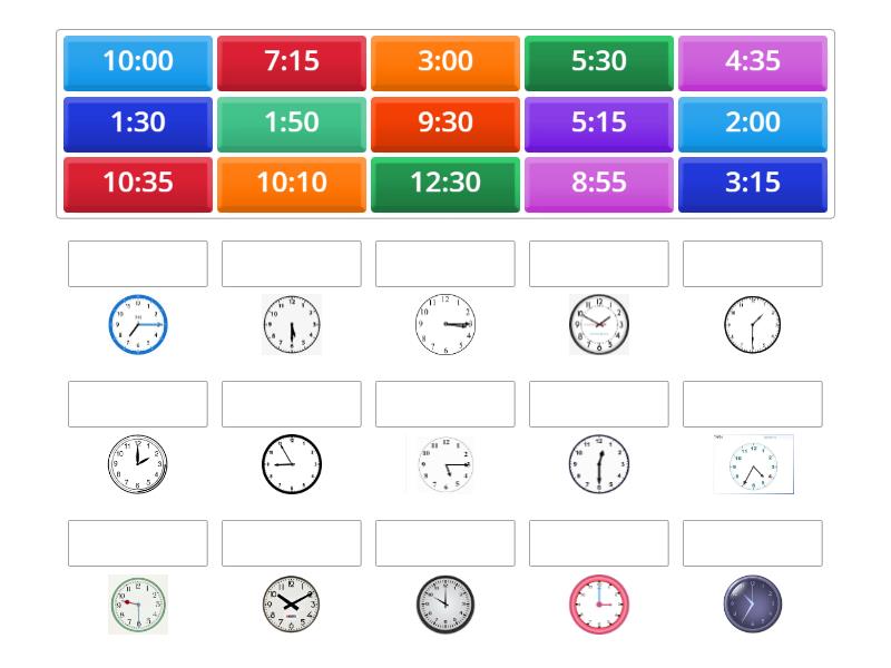 Telling Time - Match up