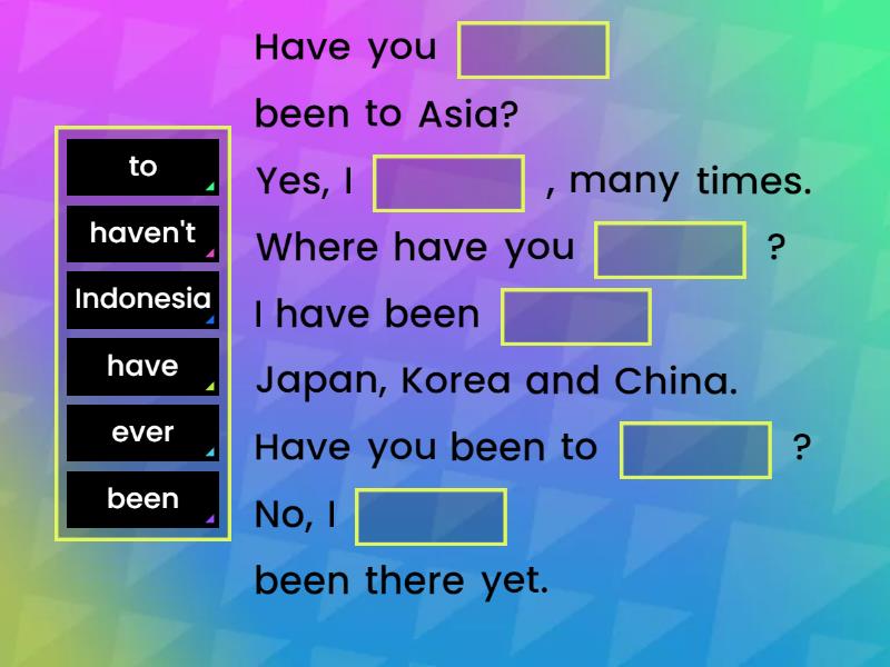 Present perfect dialogues - Complete the sentence