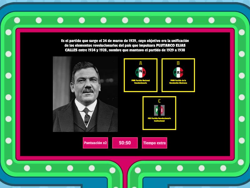 HISTORIA Y DOCUMENTOS BASICOS DEL PRI - Concurso de preguntas