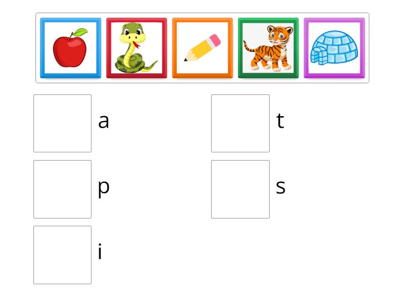 Match the pictures with the correct letters. - Match up