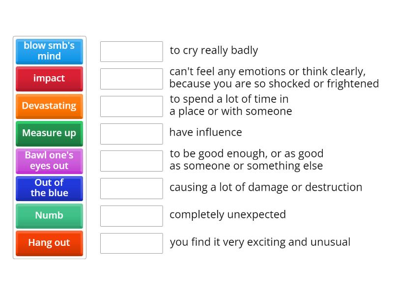 Vocabulary Roadmap B2 Unit 1B - Match up