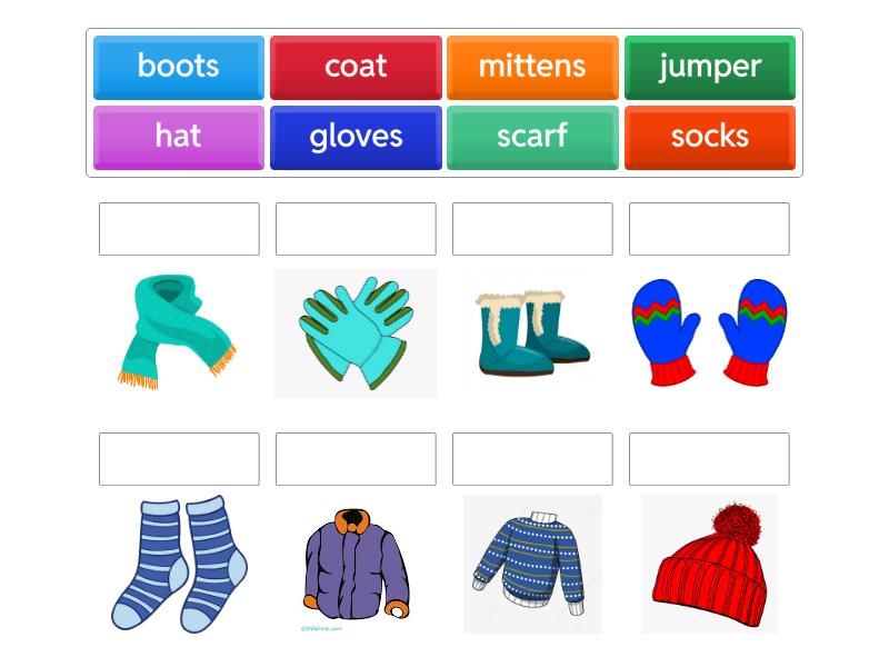 winter clothes - Match up
