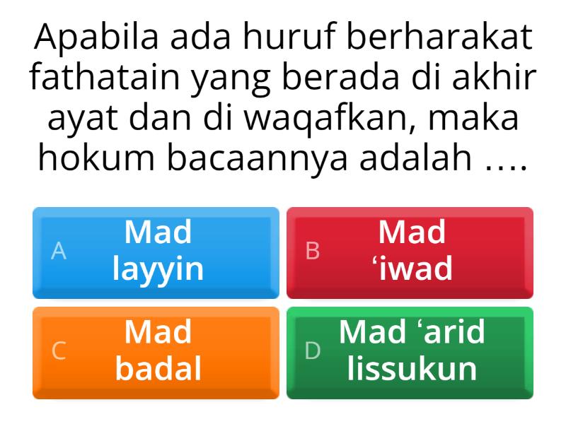 HUKUM BACAAN MAD - Quiz