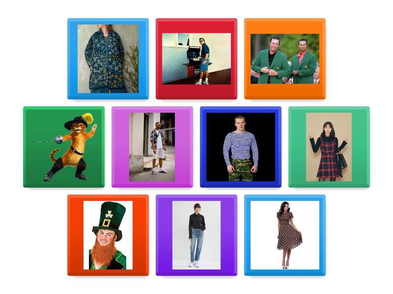 La ropa - Flip tiles