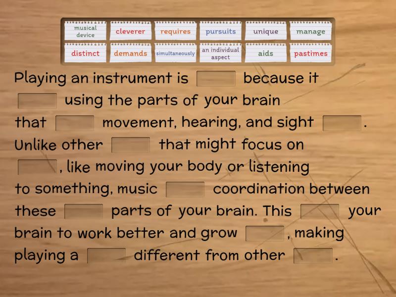 Paraphrasing 1: Use Synonyms - Complete the sentence