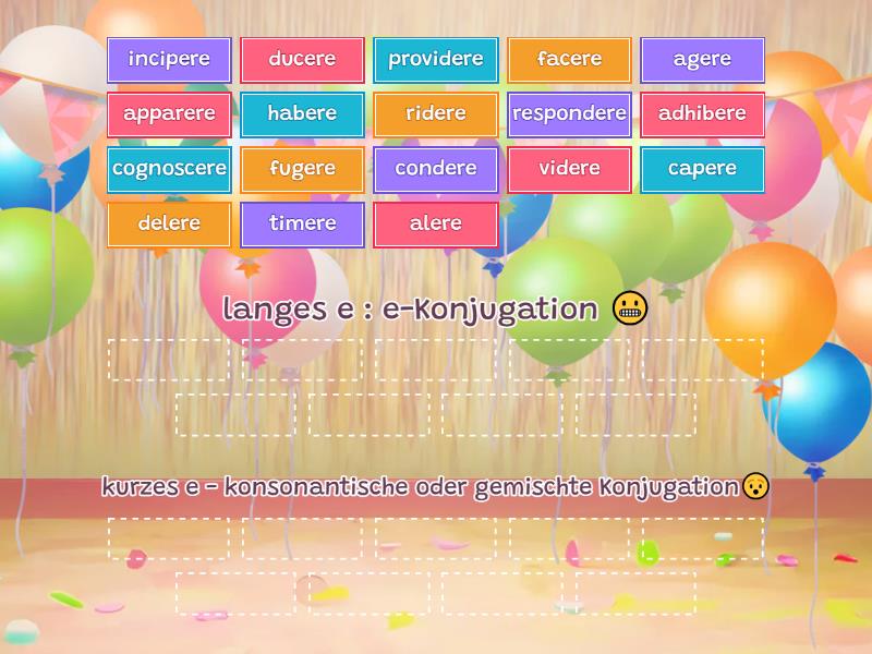 konsonantisch oder „e“? - Group sort
