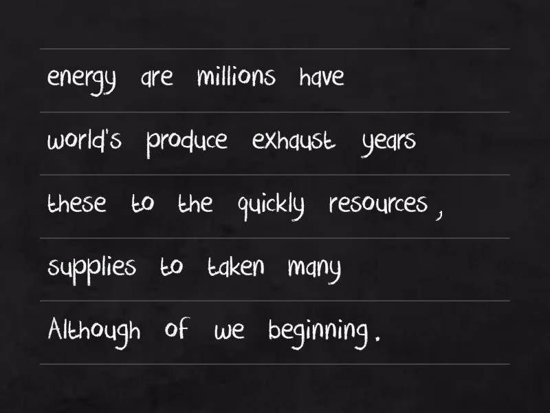 Rearrange words - Reordenar